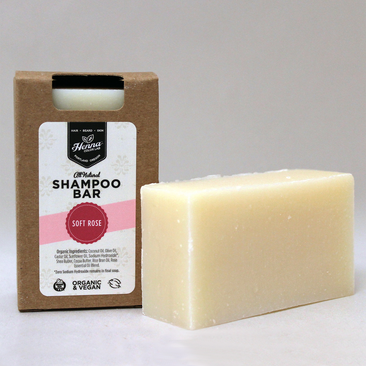Soft Rose Organic Shampoo Bar Henna Color Lab® Henna Hair Dye